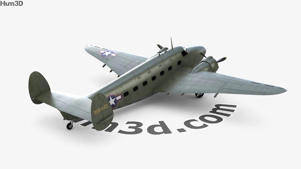 Lockheed Model 18 Lodestar 3D model by 3DModels.org - YouTube