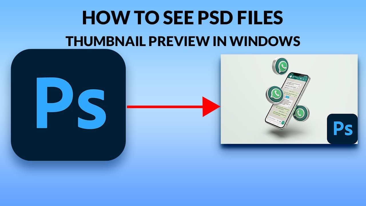 How to See PSD files thumbnail Preview in Windows - YouTube