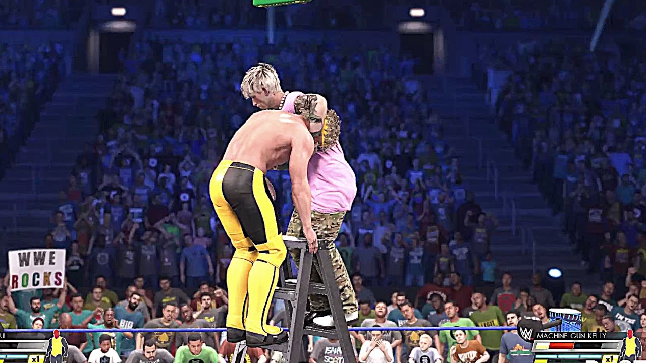 WWE 2K22 = Logan Paul vs Machine Gun Kelly - TLC Match - YouTube