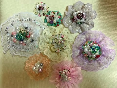 Tutorial: Unique flower center embellishments - YouTube