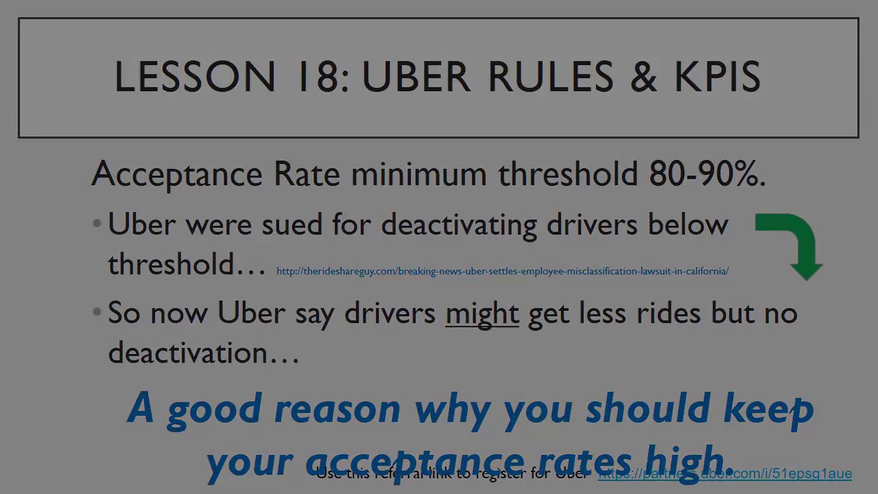 Ultimate Uber Driver Training Course - Lesson 18: Uber Rules & KPIs ...