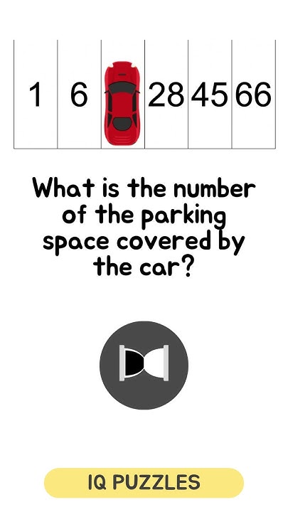 What is the number of the parking space covered by the car🏎️? Math ...