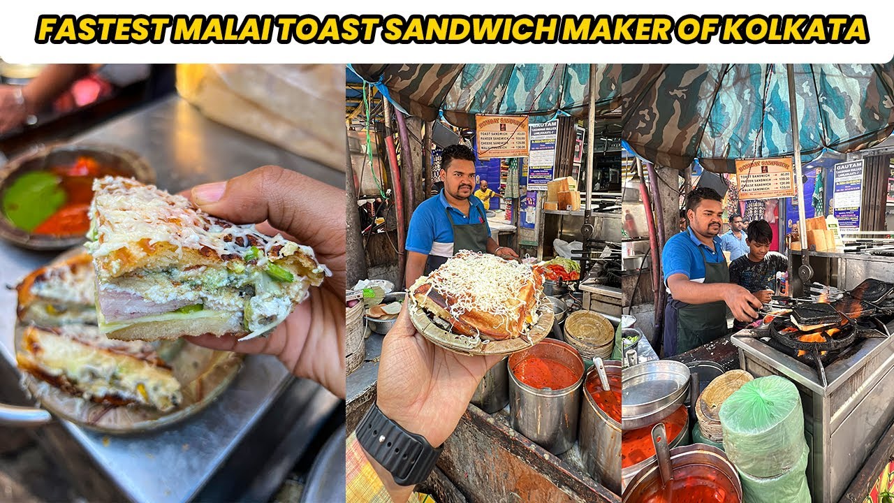 Fastest Sandwich Maker of Kolkata | Bombay Style Malai Toast Sandwich ...