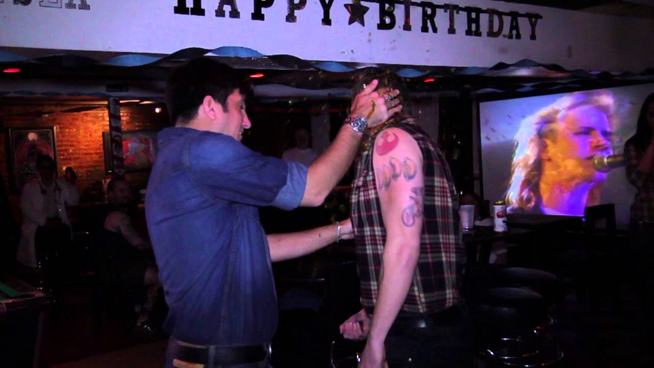 Slow Motion Fake Roadhouse Baltimore Bar Fight Surprise Party - YouTube
