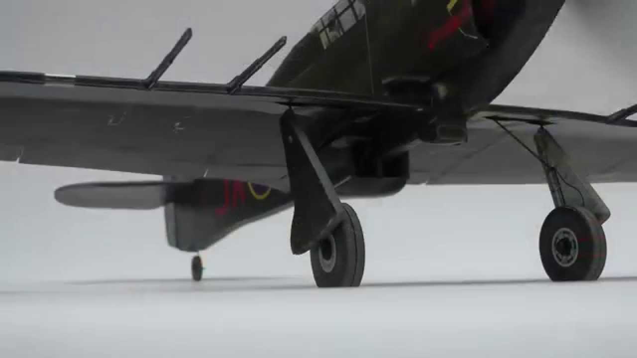 Microaces Hawker Hurricane Prototype Flaps in Operation - YouTube
