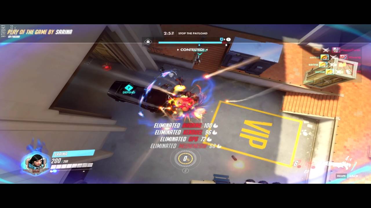 Sarina Pro Overwatch Application - YouTube