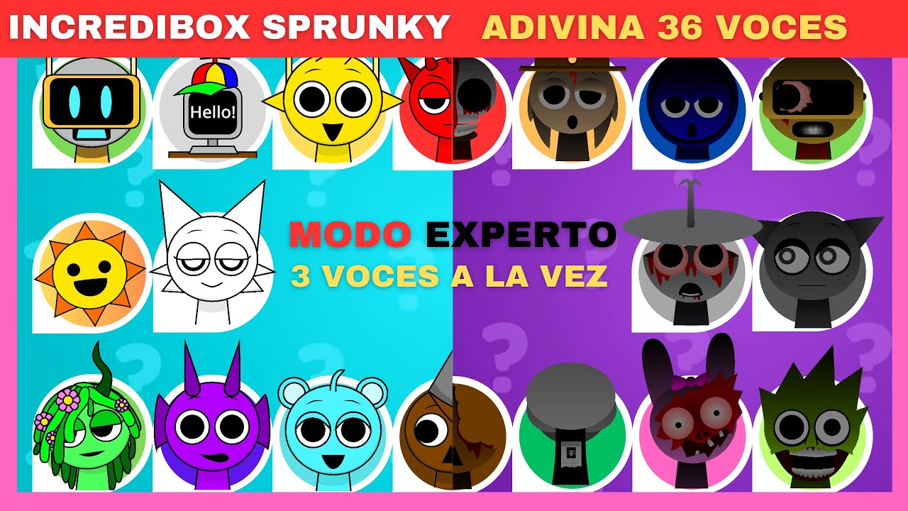 Incredibox Sprunky modo experto! Adivina 3 voces a la vez. Oren, Raddy ...
