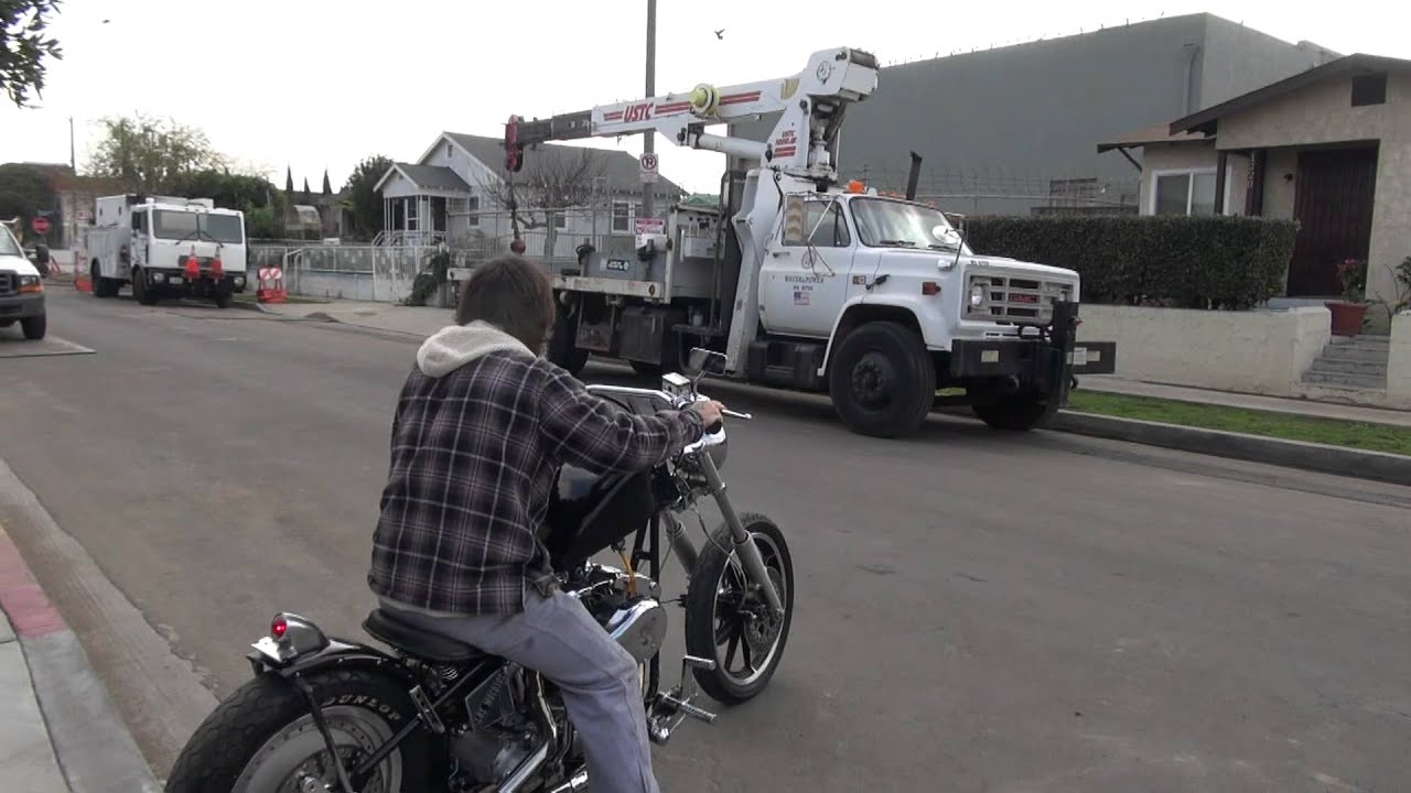 Hunting Harley's 1971 Shovel Ridged Rat Rod "Old School" - YouTube