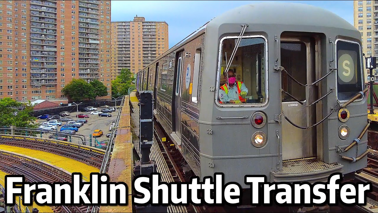 ⁴ᴷ⁶⁰ R68 Franklin Shuttle being Transferred to Coney Island Yard - YouTube