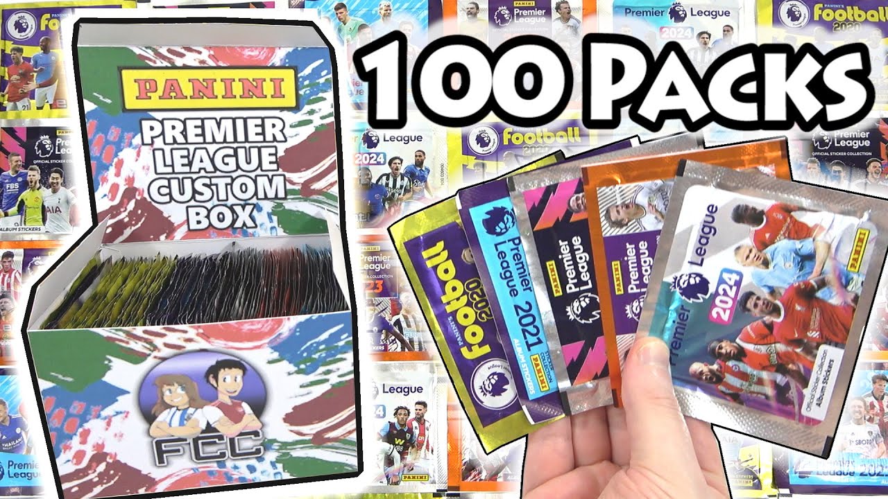 100 PACKS PREMIER LEAGUE Box Opening | Every Season of Panini Premier ...