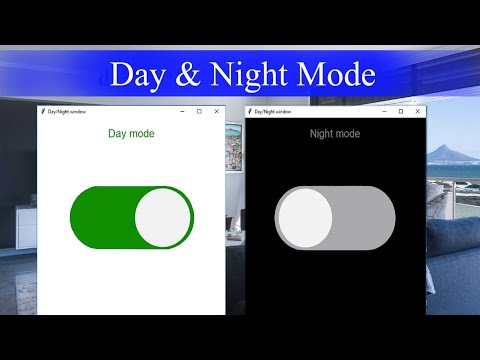 Create Day& Night window using Toggle switch in tkinter python - YouTube