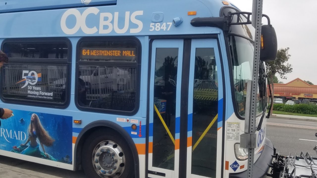 Riding the 2017 New Flyer XN40 - OcBus (OCTA) #5847 Route 64 - YouTube