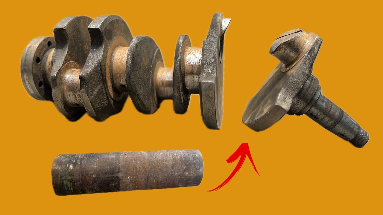 Amazing Skill Of Repairing Broken tractor engine crankshaft Check This ...
