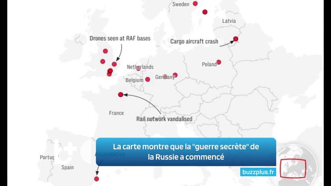 La carte montrant que la "guerre secrète" de la Russie avec l'Occident ...