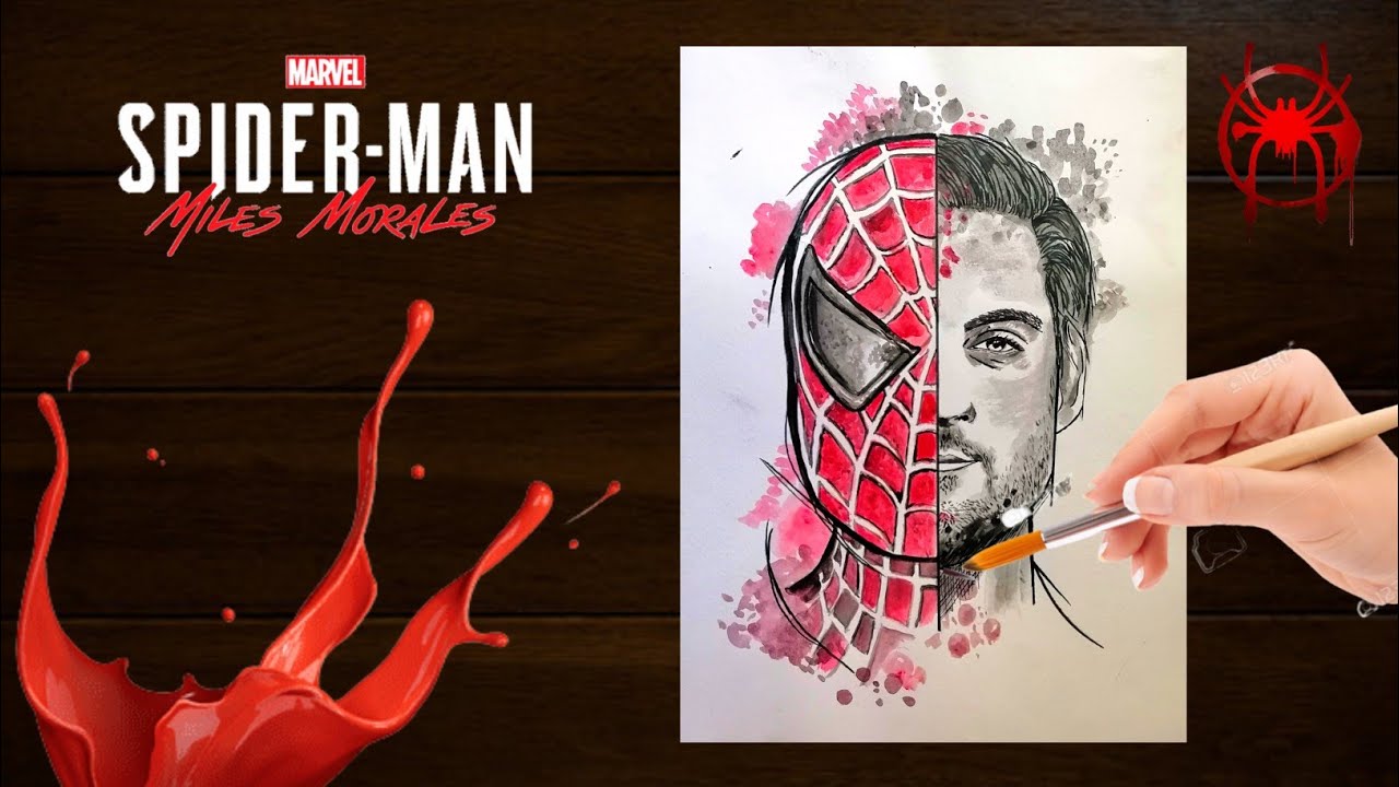 How To Draw spider Man | How To Draw Miles Morales face | How To draw ...