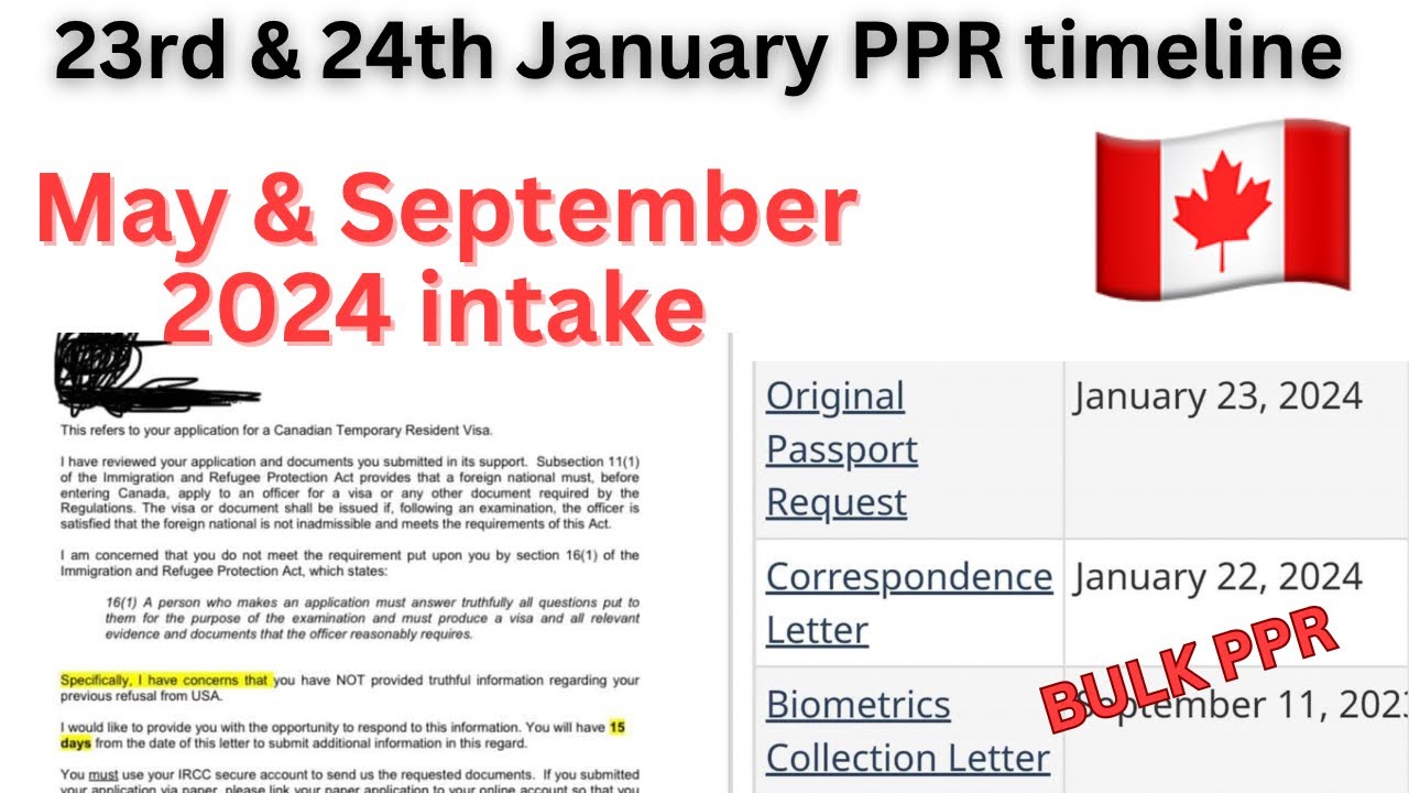 24th January PPR request timeline 🇨🇦|Today’s ppr request timeline ...