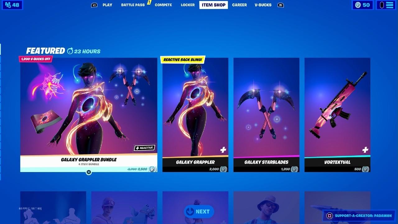 September 4th 2021 Fortnite item shop *GALAXY GRAPPLER BUNDLE* - YouTube