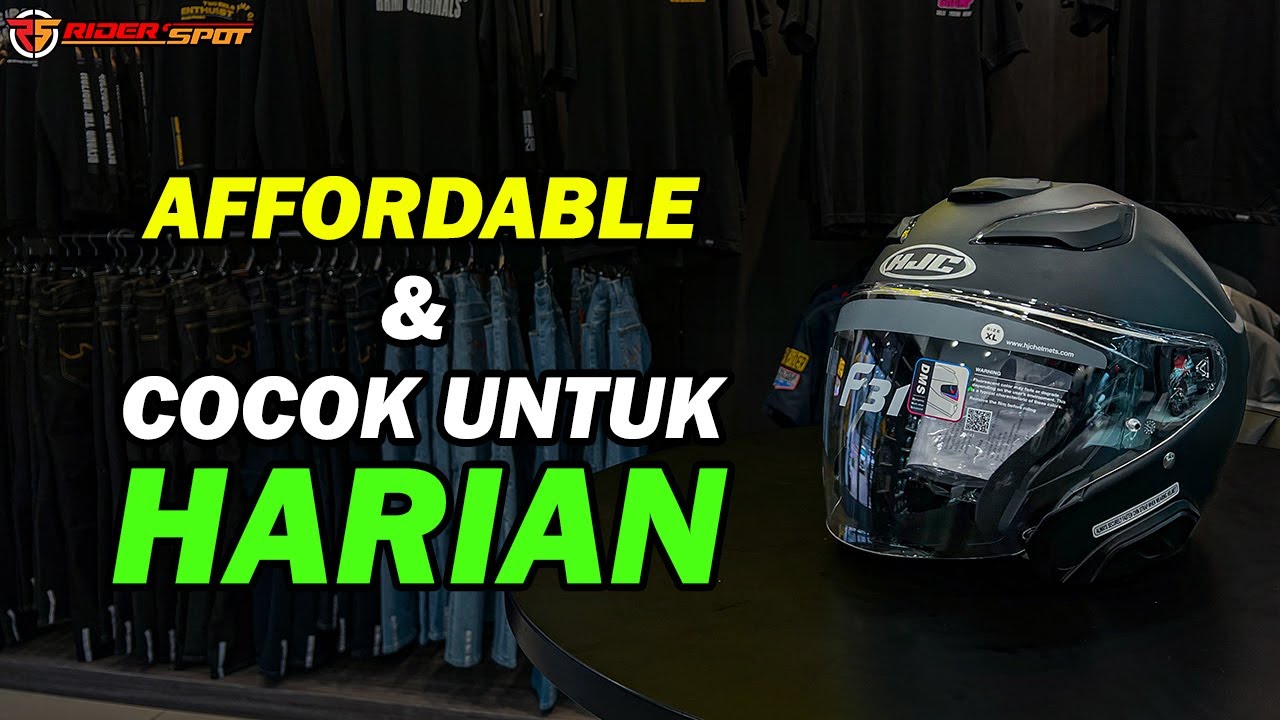HARGA NYA OKE FITUR NYA LENGKAP | HJC F31 Review - YouTube