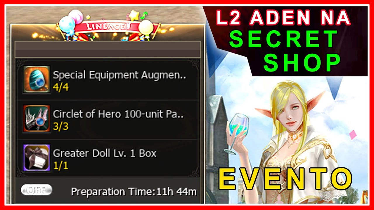 Lineage 2 Aden - EVENTO SECRET SHOP - Enchant de Joia Boss e Muito Mais ...