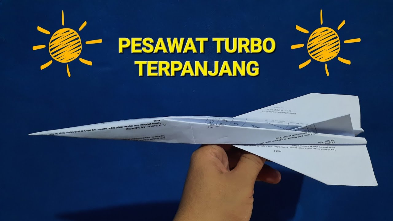 PAPER AIRPLANE | CARA MEMBUAT PESAWAT KERTAS TURBO TERPANJANG - YouTube