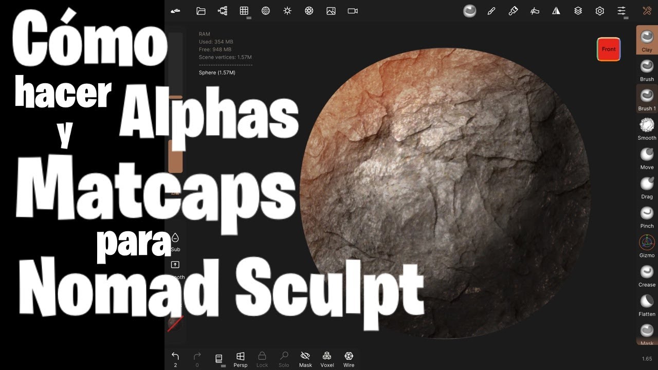 Como hacer alphas y matcaps para Nomad Sculpt - YouTube