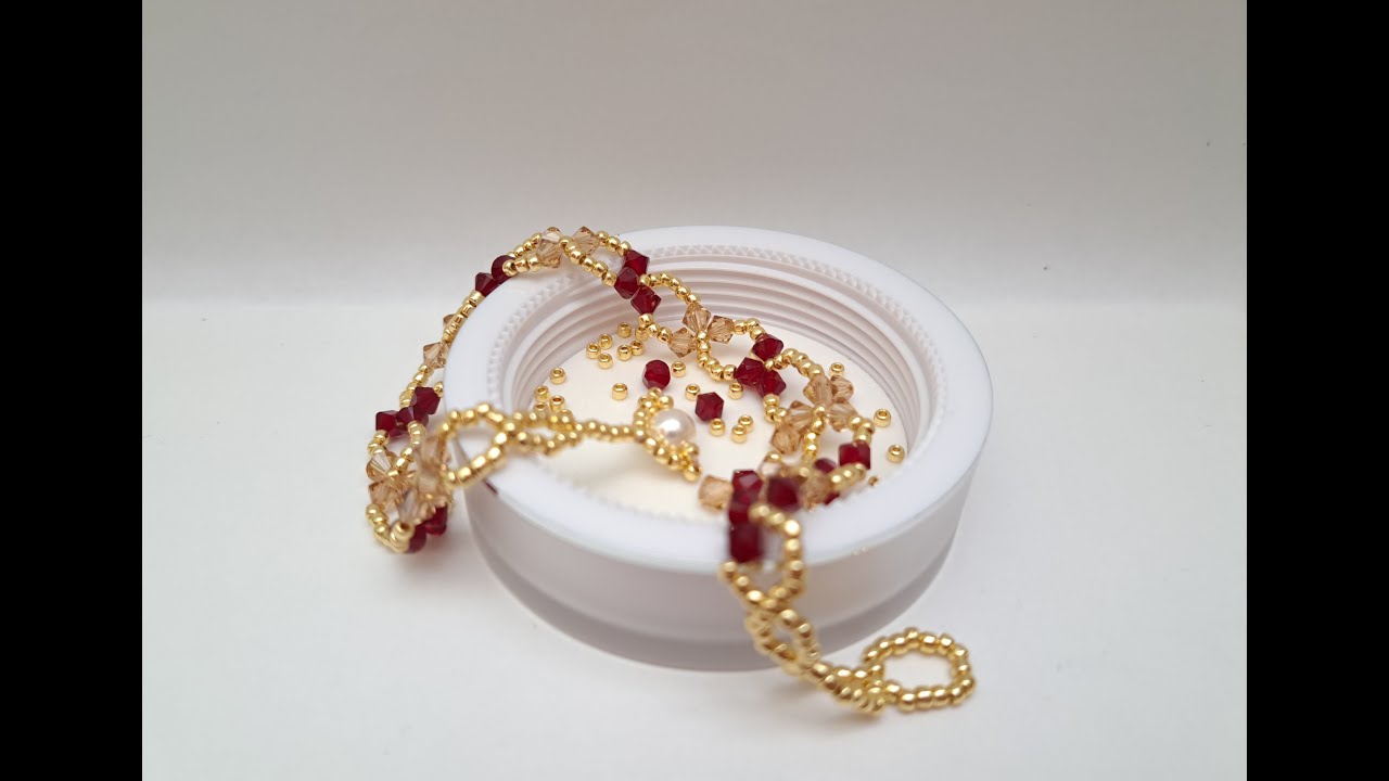 Crystal Clover Bracelet | Beaded Bracelet Tutorial | Bicones & Seed ...