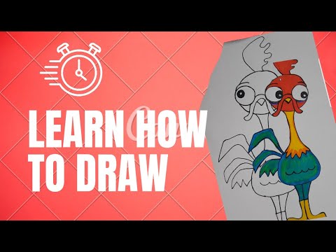 How To Draw Heihei Easy II Disney Moana Chicken #drawing#art#draw # ...