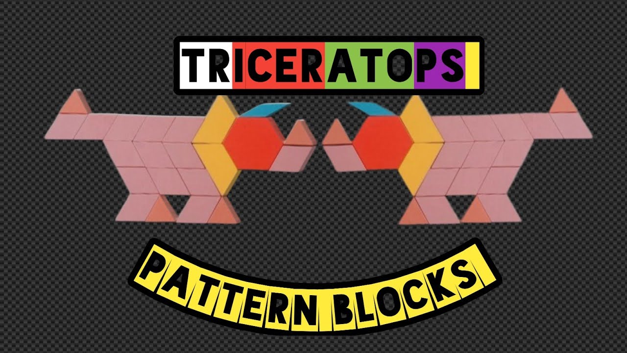 Menyusun Pola Blok Triceratops || Pattern Blocks || Dinosaurus || Pola ...