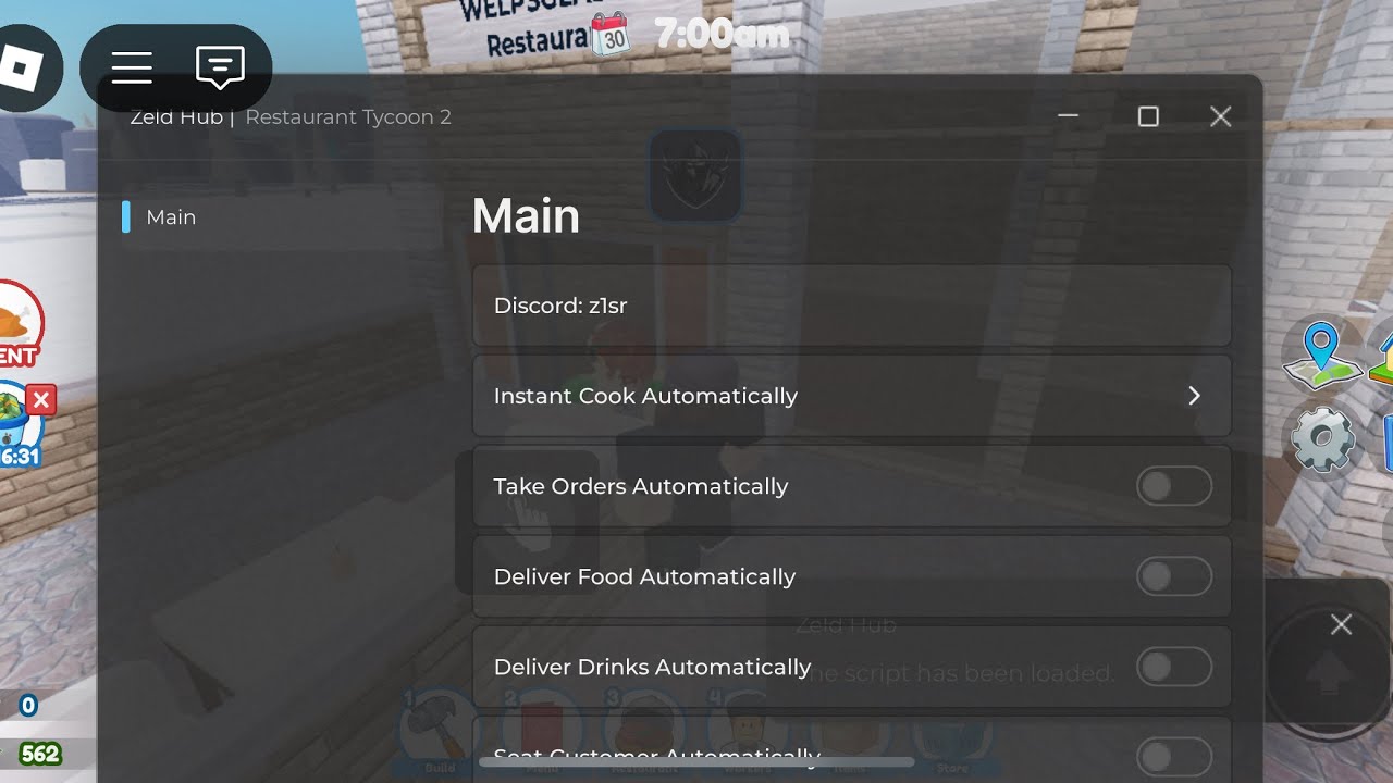 Restaurant tycoon 2 script (script link in comments) - YouTube