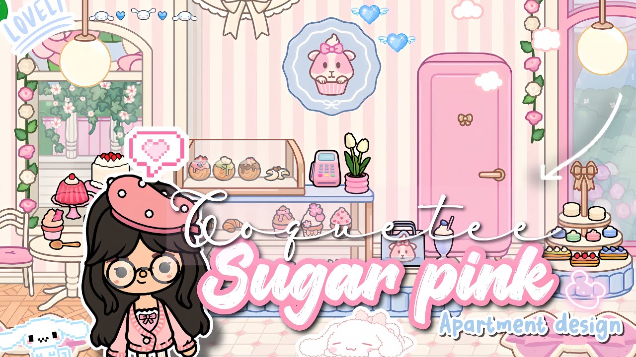 NEW Coquette SUGAR PINK PARLOR Design🌸Toca Boca House Ideas [House ...