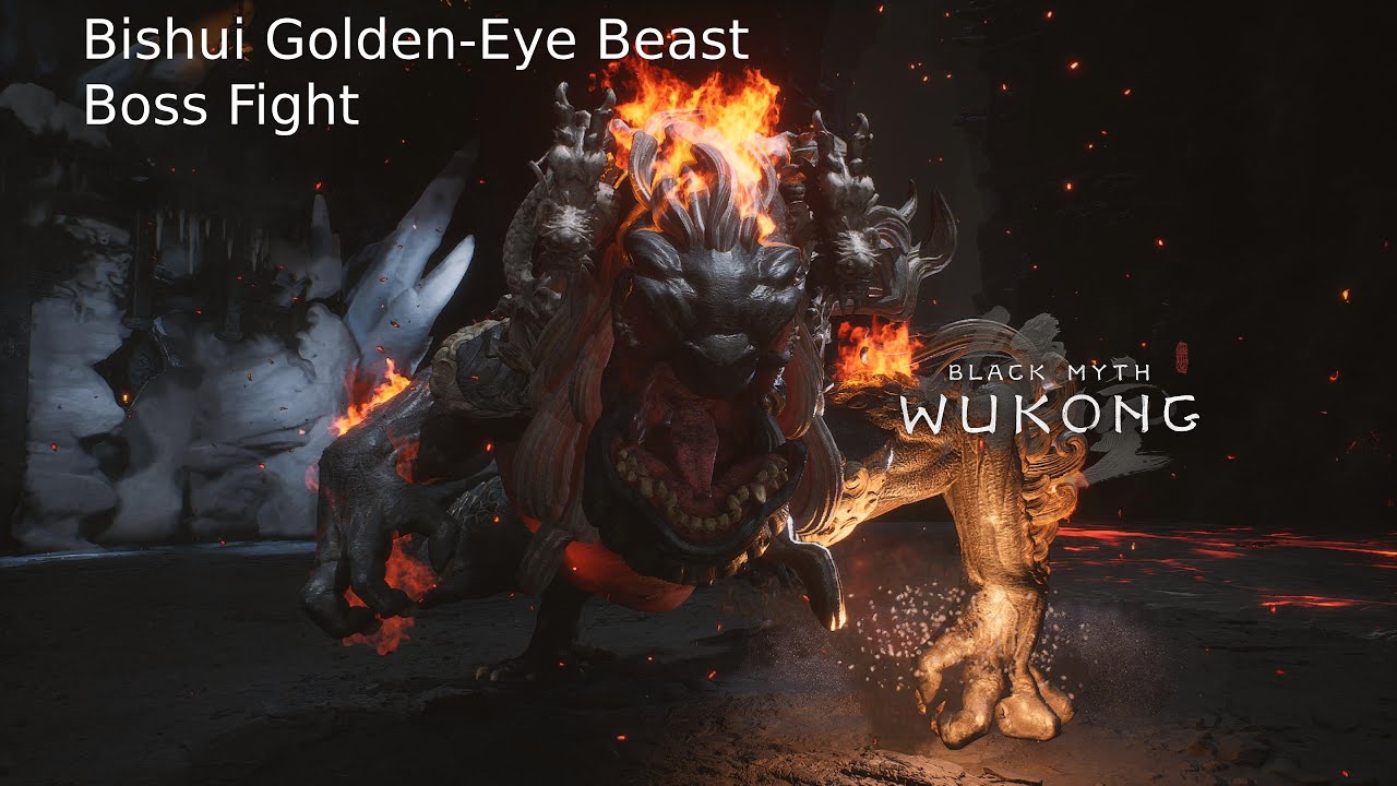 Bishui golden-Eye Beast Boss Fight Black Myth: Wukong - YouTube