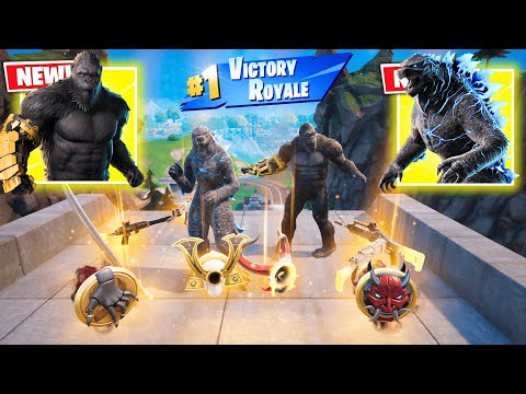 GODZILLA x KONG vs 3 NEW MEDALLIONS & MYTHIC’S CHALLENGE (Fortnite Chapter6)