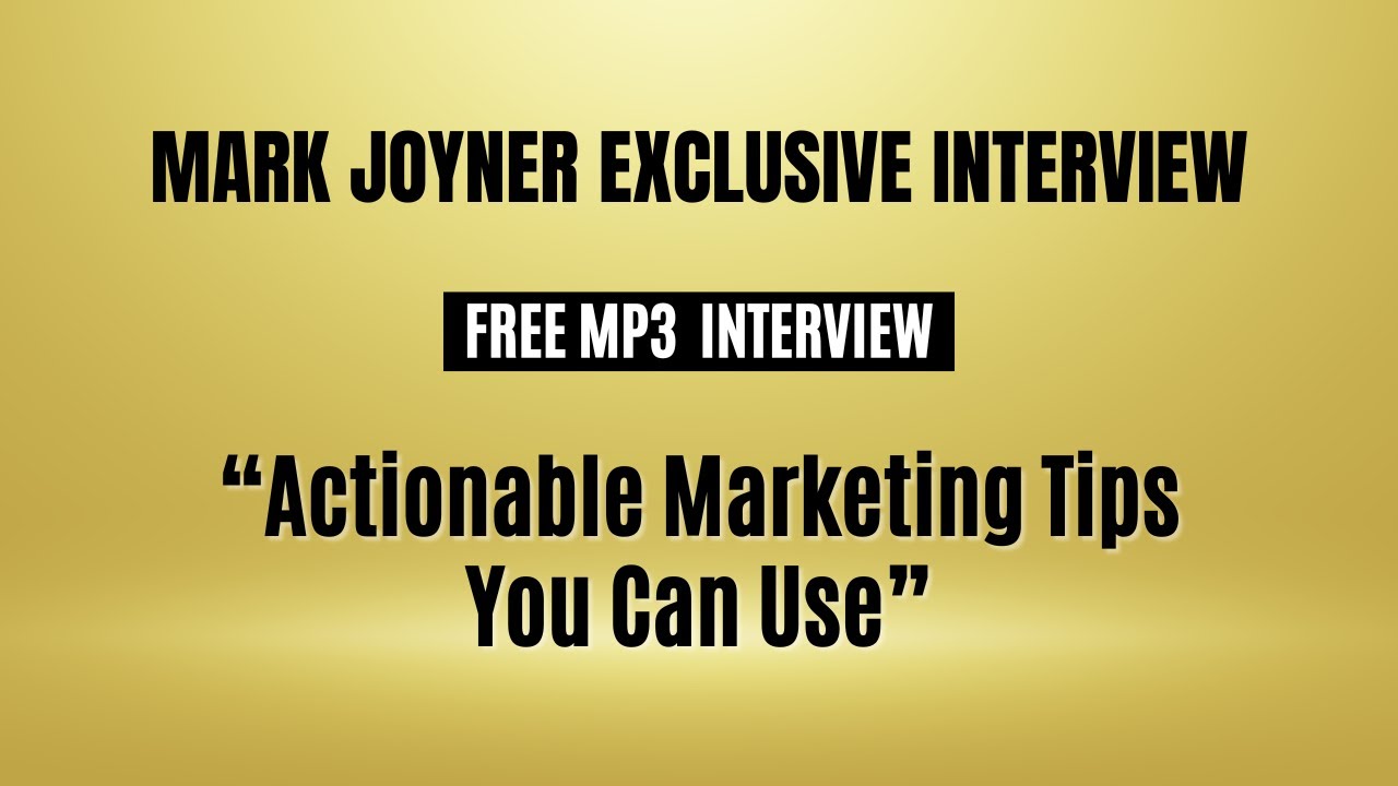 Mark Joyner Interview: Internet Marketing & Sales Secrets for ...