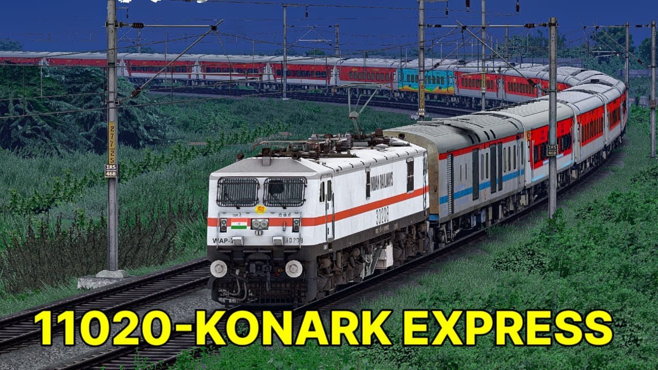 11020 KONARK EXPRESS|NIGHT TRAIN JOURNEY|RAILWORKS GAMEPLAY||TRAIN ...
