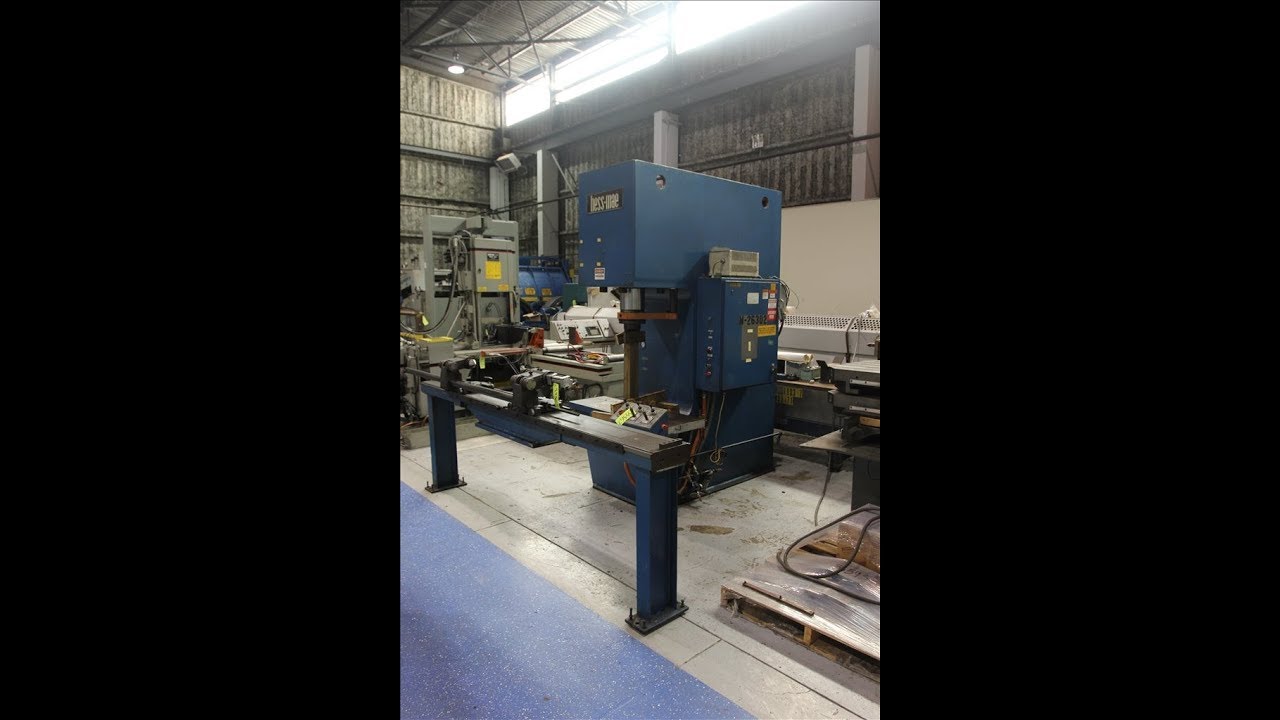 HESS-MAE / EITEL 100 TON HYDRAULIC STRAIGHTENING PRESS - YouTube