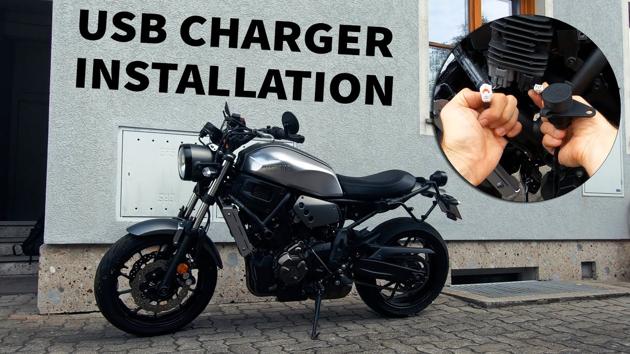 XSR700 USB Charger Installation Yamaha Motorcycle - YouTube