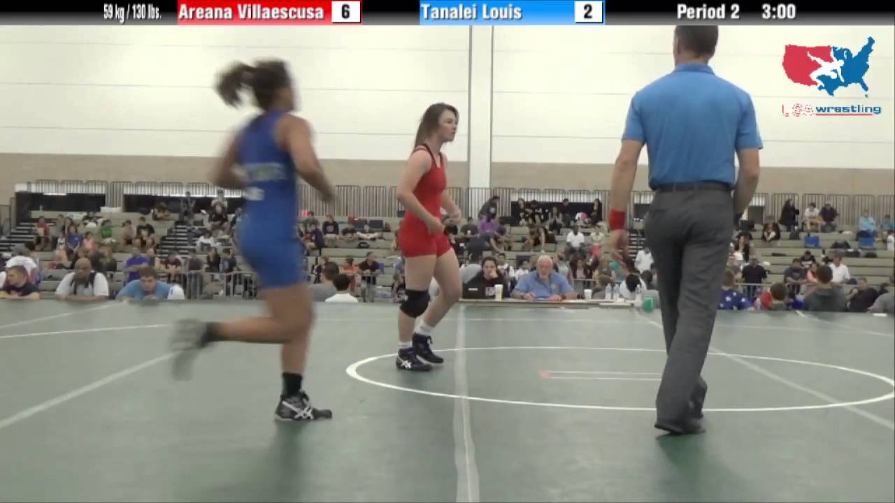 FILA Junior 59 kg / 130 lbs. - Areana Villaescusa vs. Tanalei Louis ...
