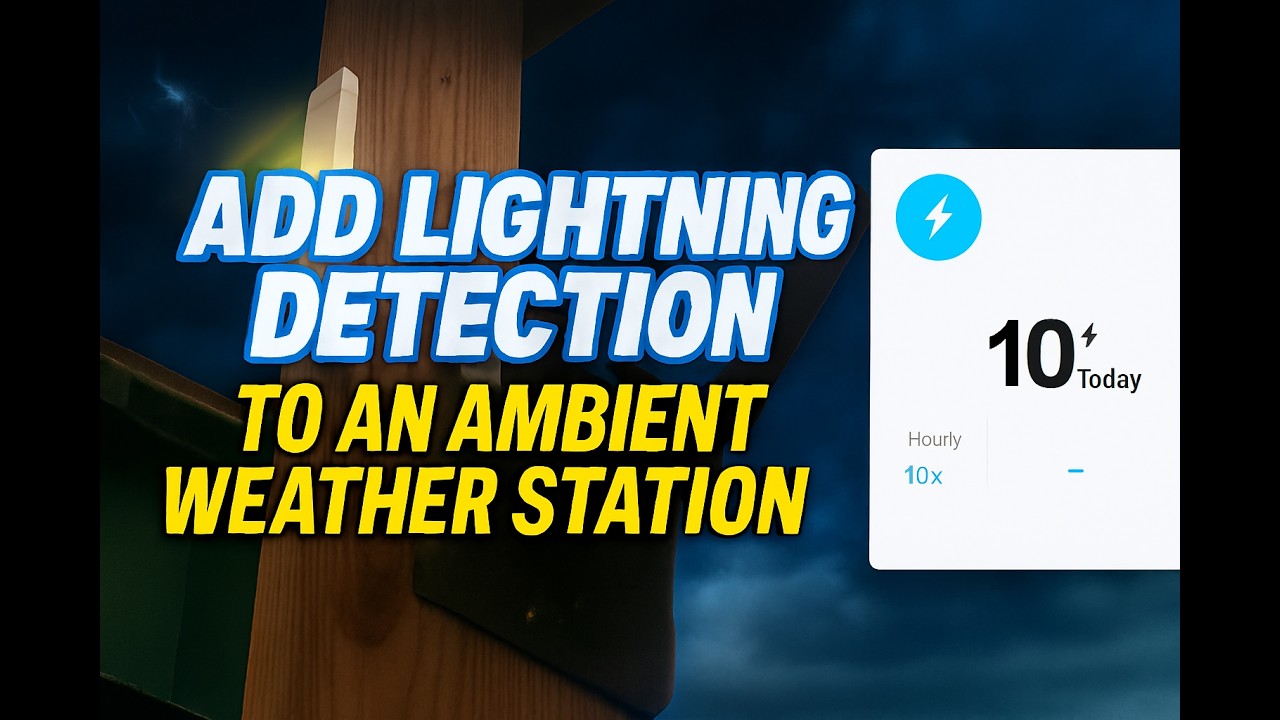 Ambient Weather Lightning Detector Installation - YouTube