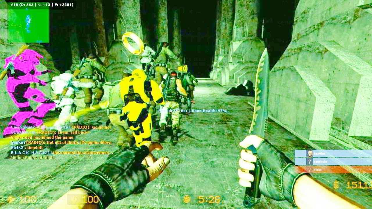 Counter Strike Source - Zombie Escape mod online gameplay on LOTR MInes ...
