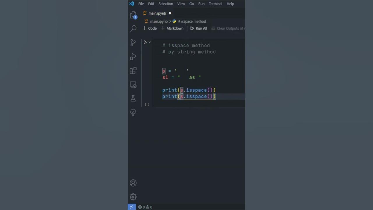 Isspace Method Python String Methods Youtube