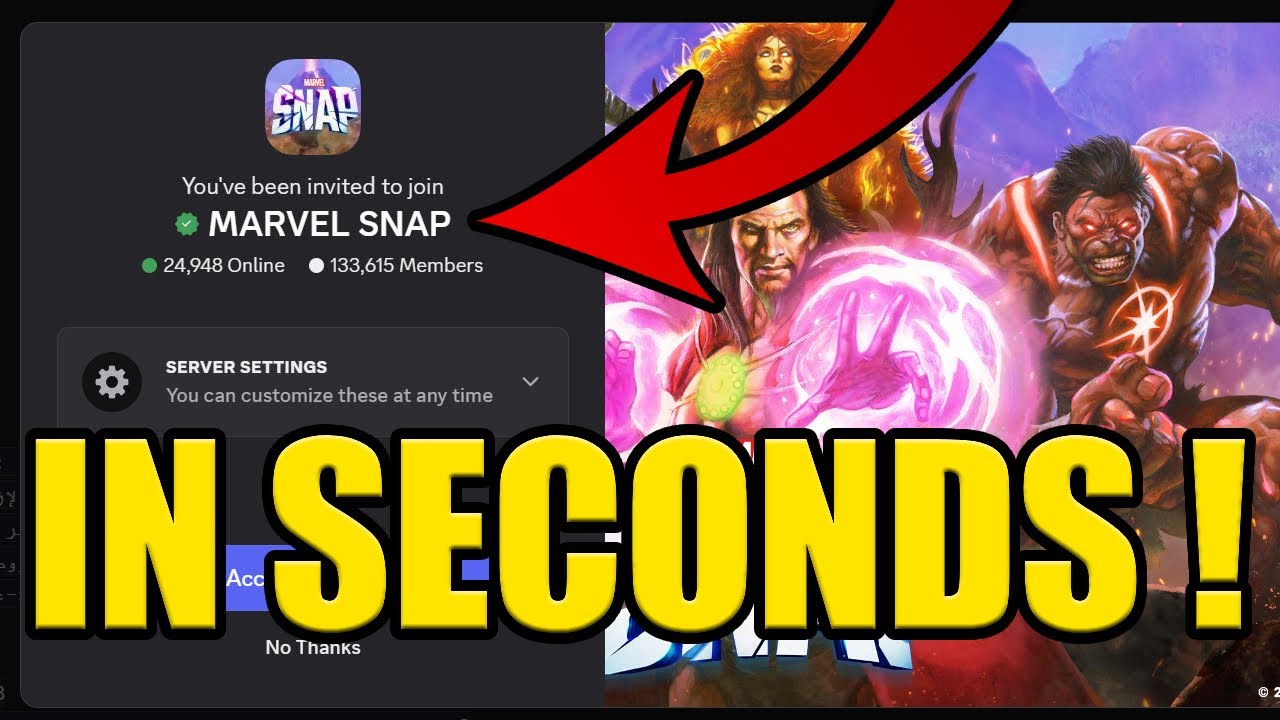 HOW to JOIN MARVEL SNAP DISCORD SERVER PC & MOBILE - YouTube