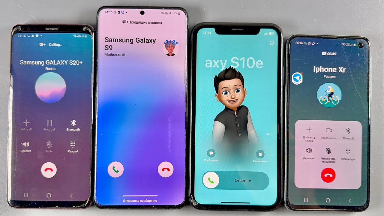 Incoming Call Samsung Galaxy S9 + Samsung Galaxy S20 Plus + IPhone XR ...
