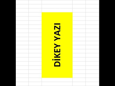 Excel Dikey Yazı Yazma
