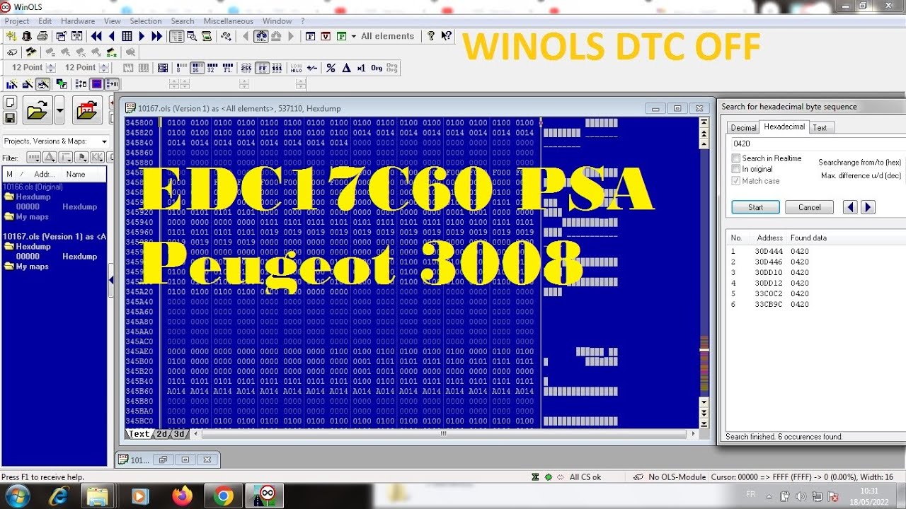 4) EDC17C60 PSA Peugeot 3008 Winols Table DTC OBD MASK مسح وإلغاء ...