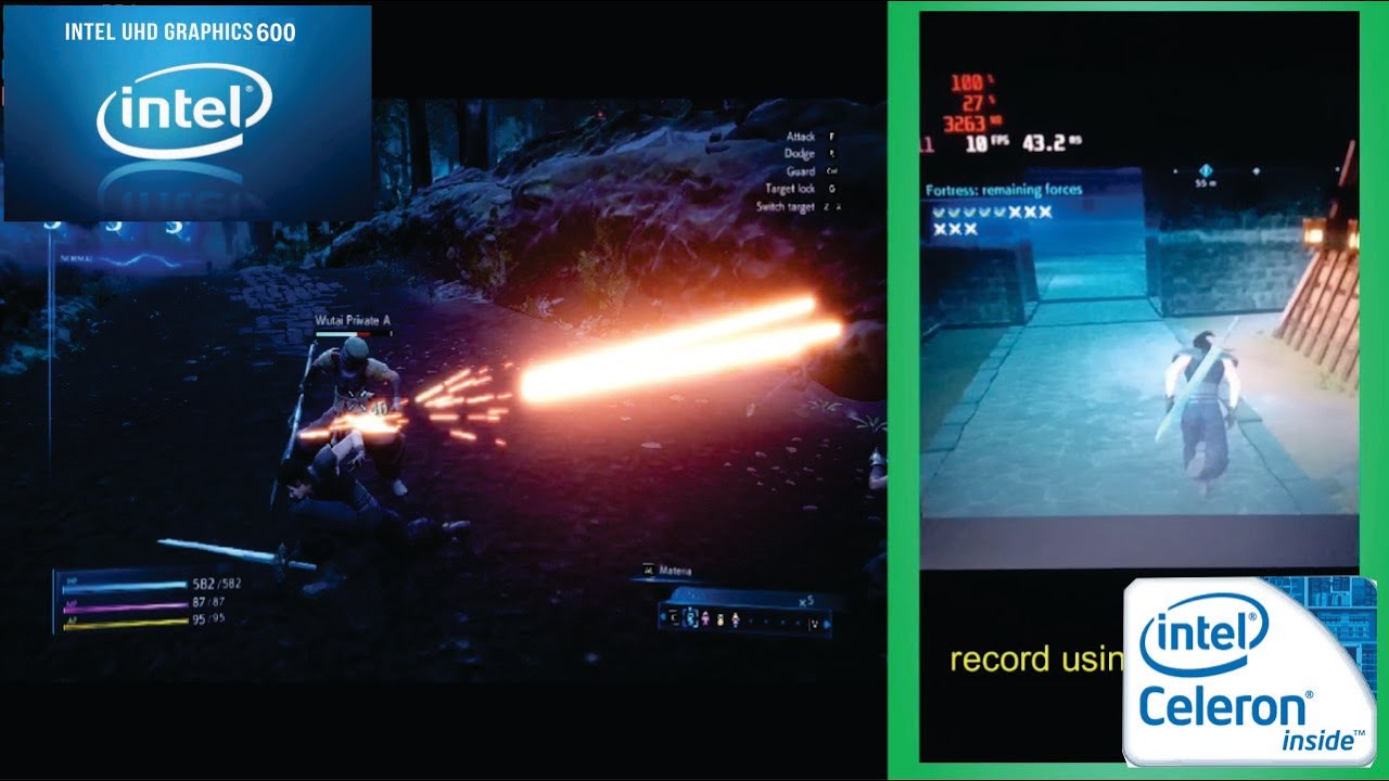 CRISIS CORE FINAL FANTASY VII REUNION on intel uhd 600 | intel celeron ...