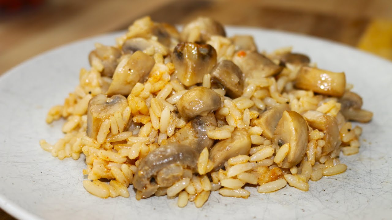 Cremiger Reis mit Pilzen. Einfaches und leckeres Abendessen! - YouTube