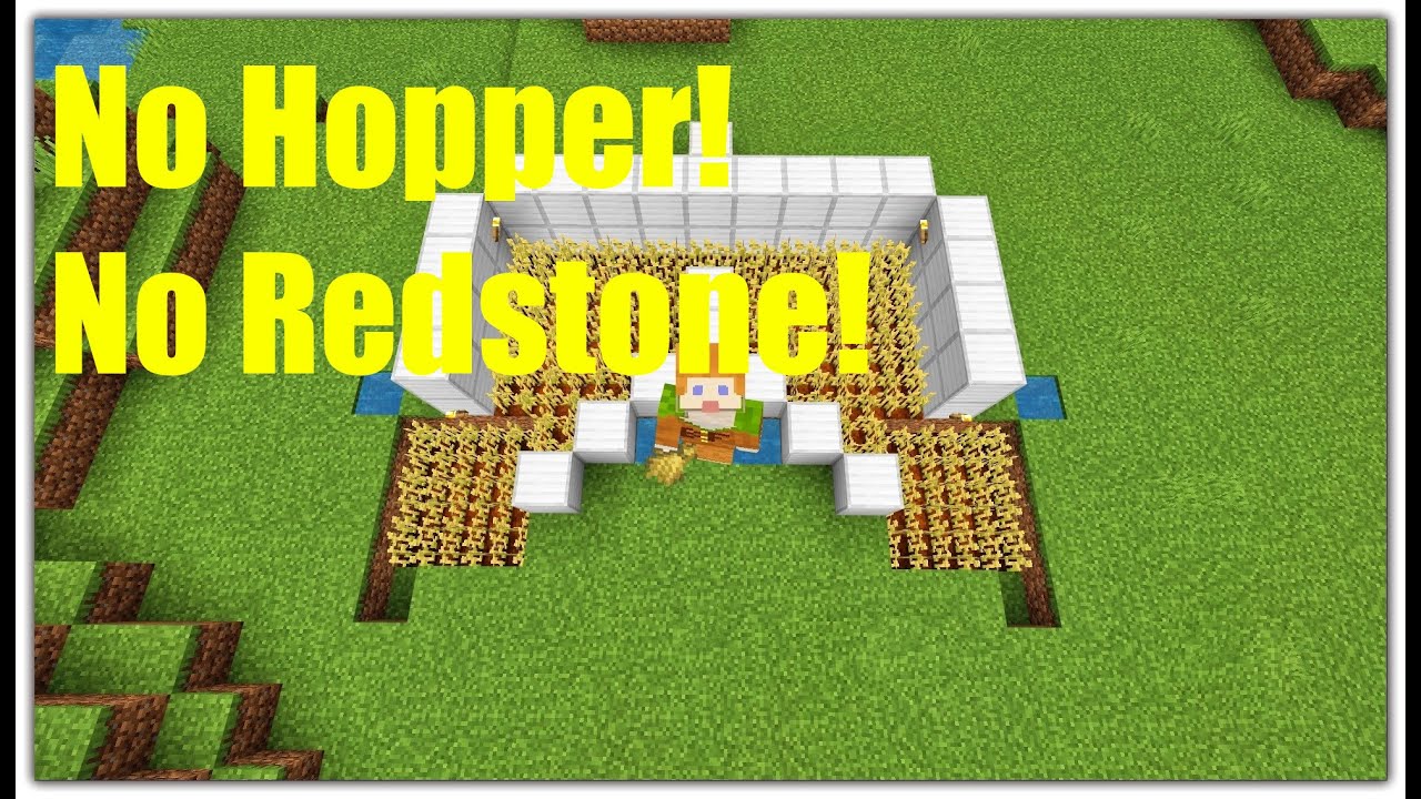 New 2023 Minecraft Wheat Farm: No Hoppers/Redstone Needed! - YouTube