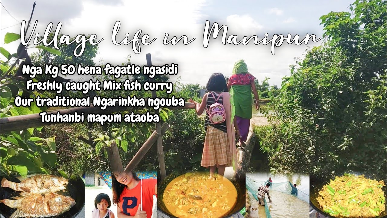 [SUB] Village life in Manipur | Nga kg 50 hena fagatpa | Mix fish curry ...