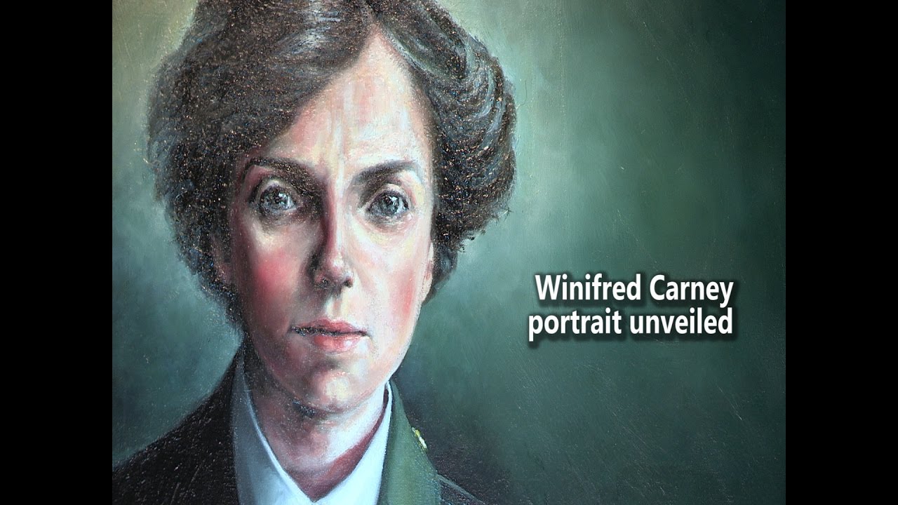 Winifred Carney portrait unveiled - YouTube