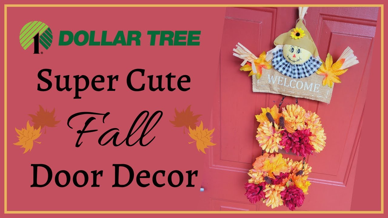 Dollar Tree Fall DIY🍁Super Cute EASY Fall Door Decor🍁Welcome Sign - YouTube